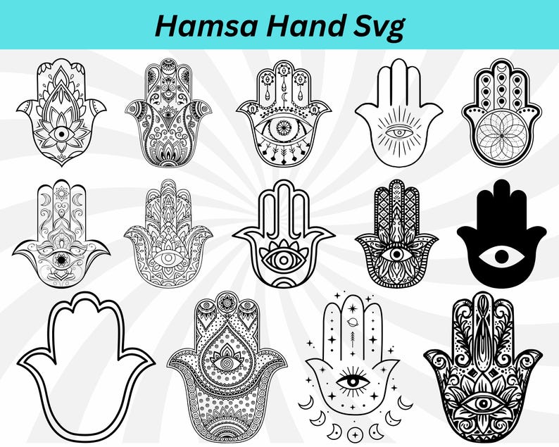 Hamsa Hand Svg, Hamsa Hand Vector, Hamsa Cut Files, Hamsa Clipart, Hamsa Hand Png, Hamsa Hand ...