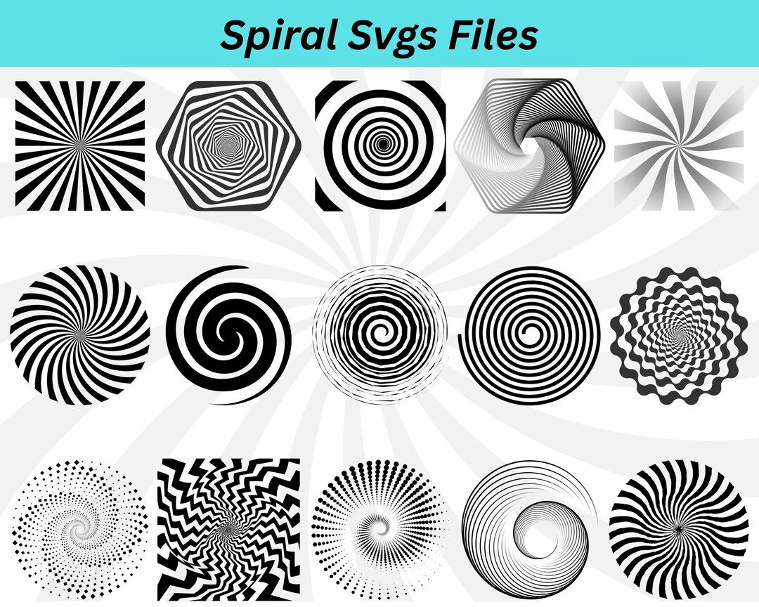 Optical Illusion Spiral SVG: Geometric Swirl Clipart (digital Download ...