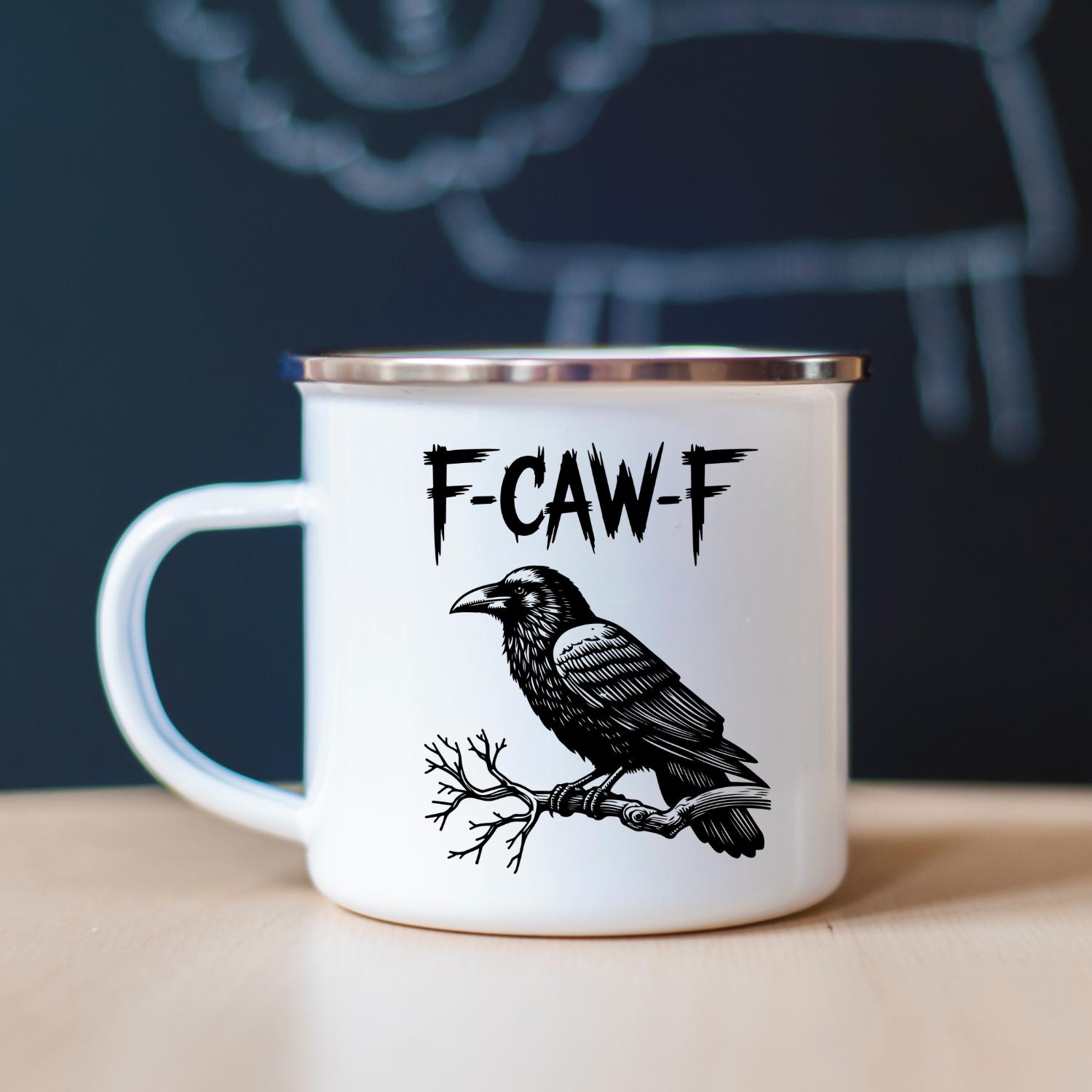 Funny Gothic Raven F-caw-f SVG: Dark Humor Crow Art (digital Download ...