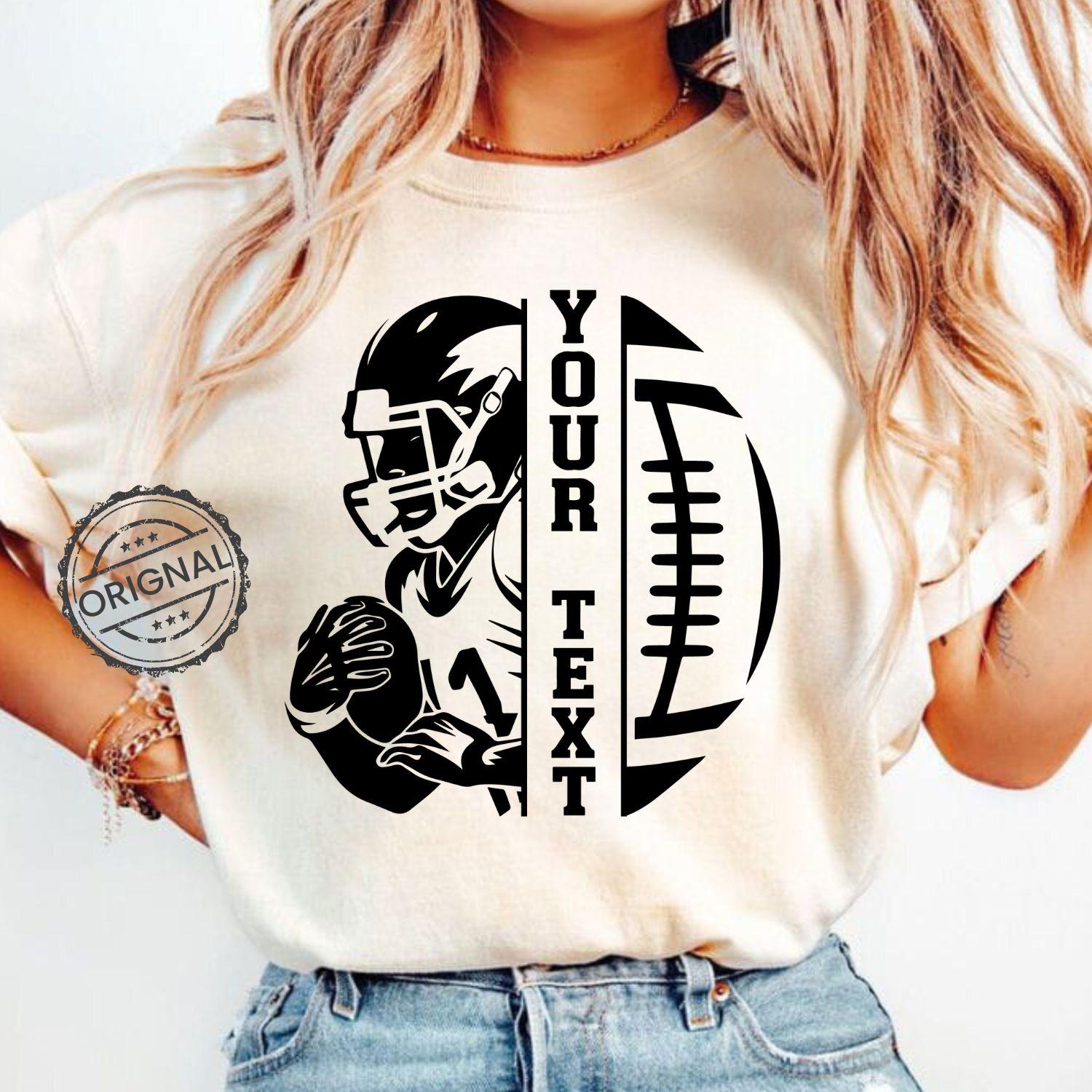 Custom Football Player SVG Bundle: Team & Mom DIY Designs - Etsy
