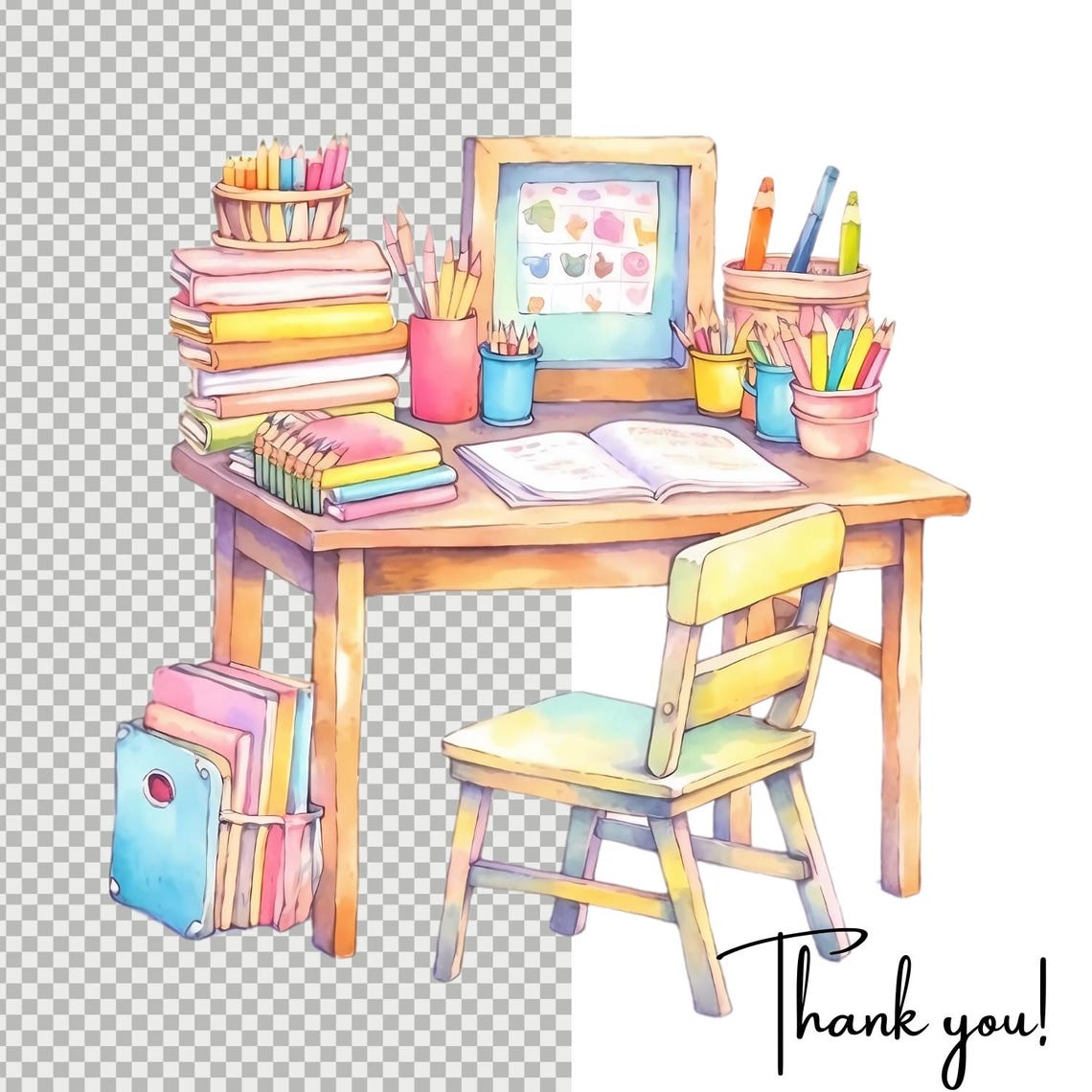 Pastel School Clipart Set: Cutecore Teacher & Homeschool PNG - Etsy