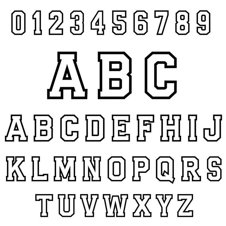 Varsity Font SVG Bundle: Sports Alphabet, Jersey Letters (digital ...