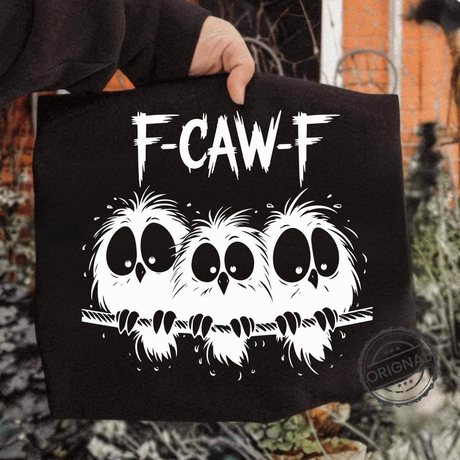 Funny Gothic Raven F-caw-f SVG: Dark Humor Crow Art (digital Download ...