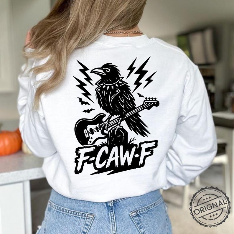 Funny Gothic Raven F-caw-f SVG: Dark Humor Crow Art (digital Download ...