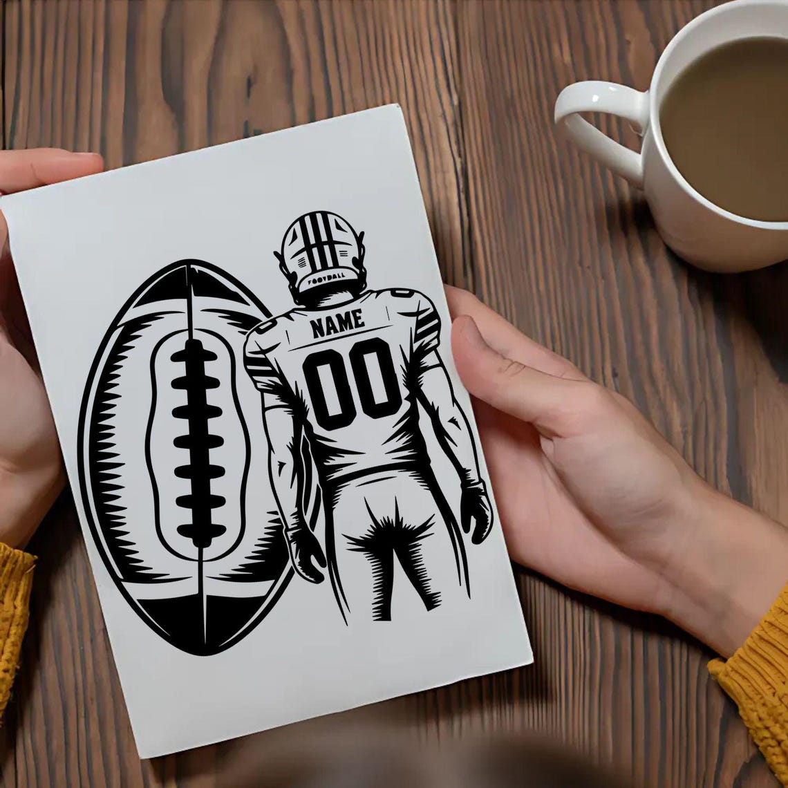 Custom Football Player SVG Bundle: Team & Mom DIY Designs - Etsy