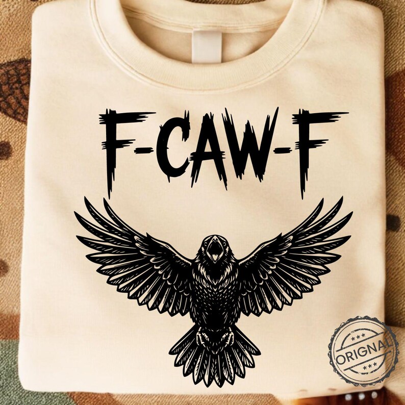 Funny Gothic Raven F-caw-f SVG: Dark Humor Crow Art (digital Download ...