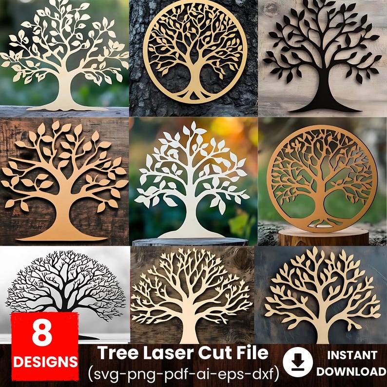 Tree of Life Laser Cut Design – Digital Download (svg, Dxf, Eps, Png ...