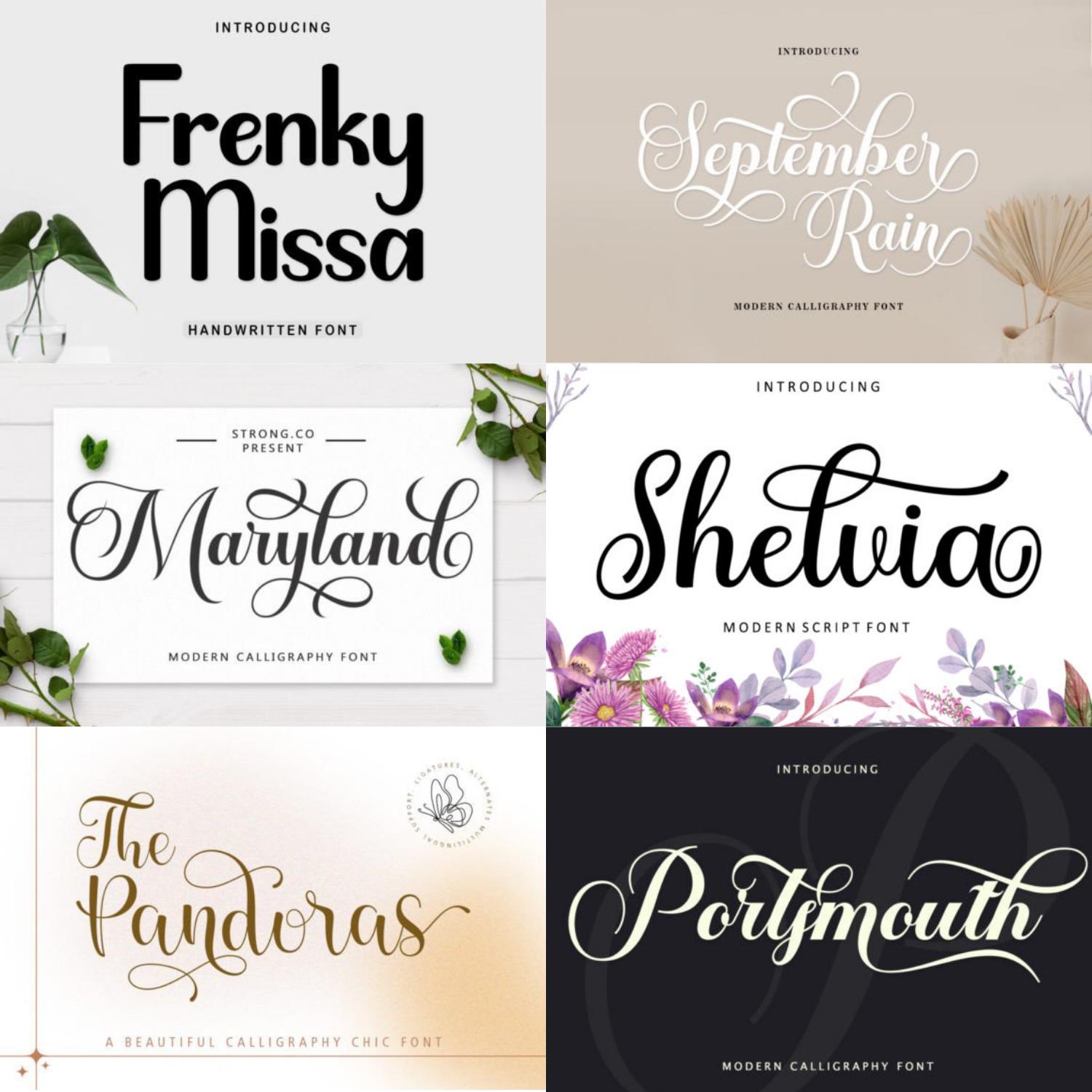 Modern Script Font Bundle – 36 Luxury Wedding & Logo Fonts - Etsy