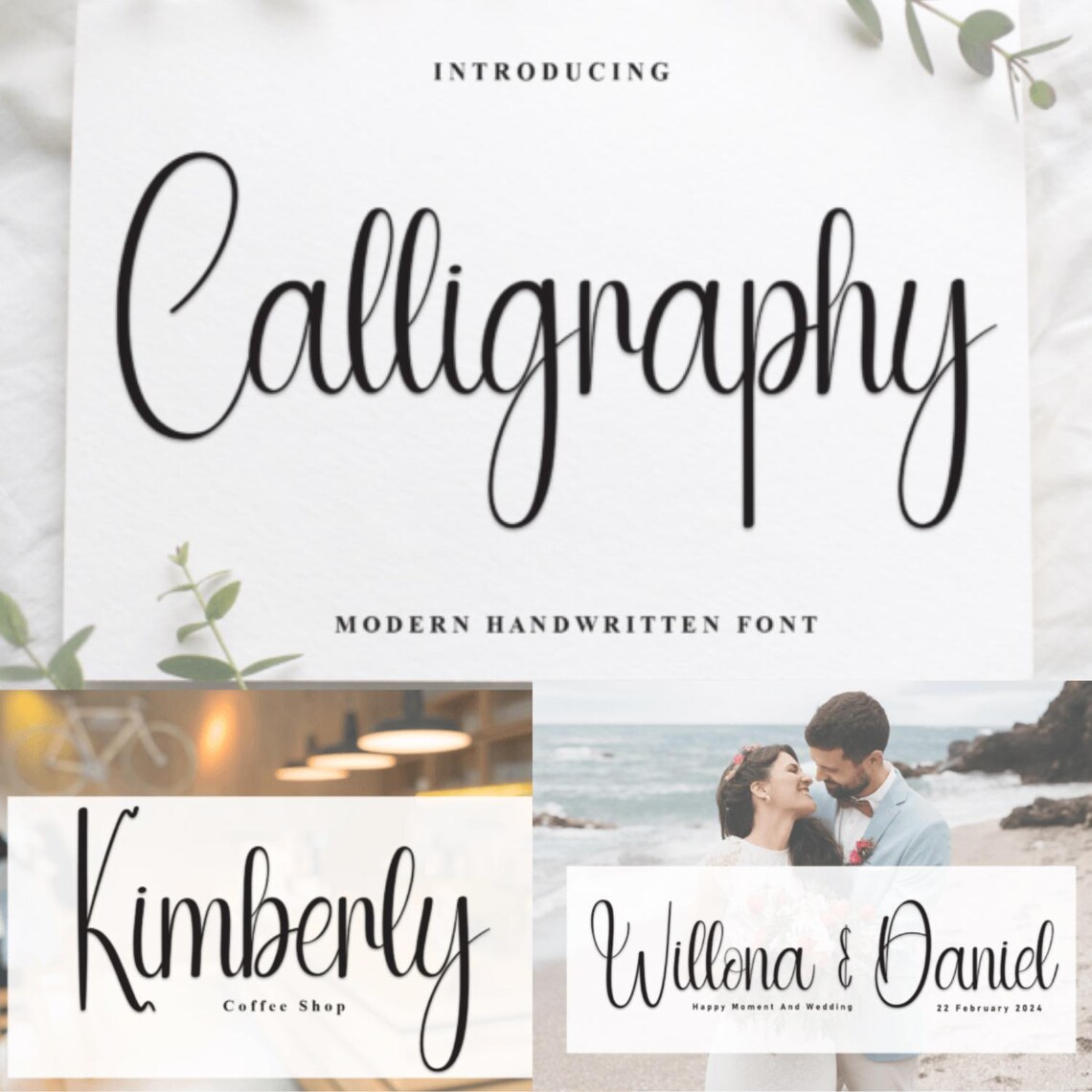 Calligraphy Font Bundle: Elegant Script & Modern Fonts (digital ...