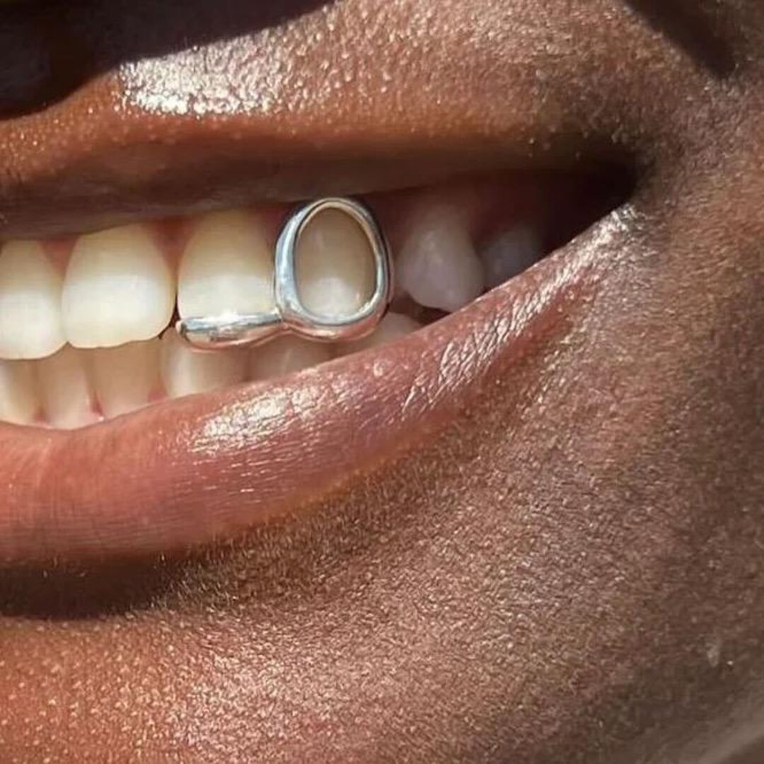 Window & Tip Cap Sterling Silver 925 Custom Made Grillz Any Teeth FREE ...