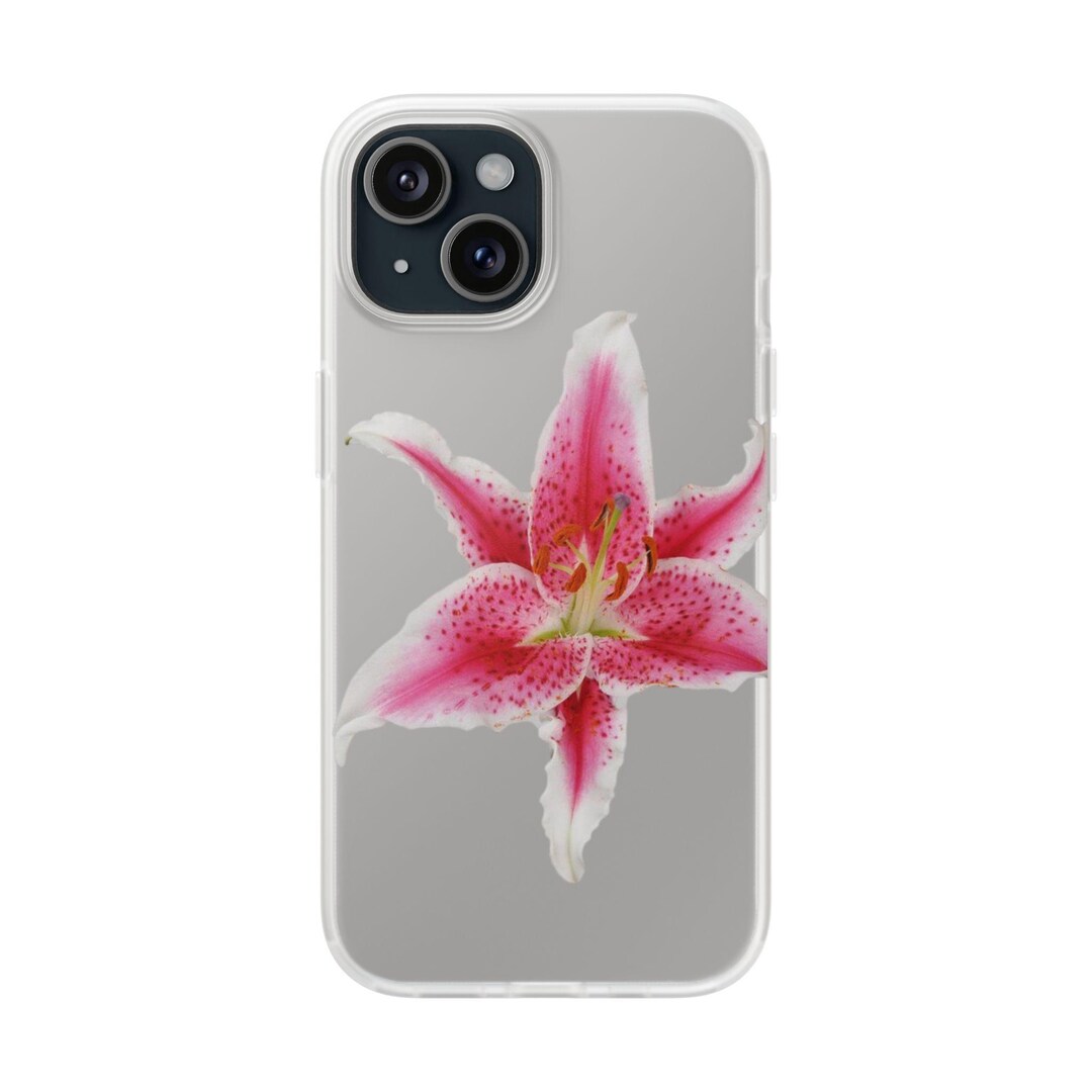 Lily Flower Flexi Case, Pink Lily Phone Case, Trendy Aesthetic Floral ...