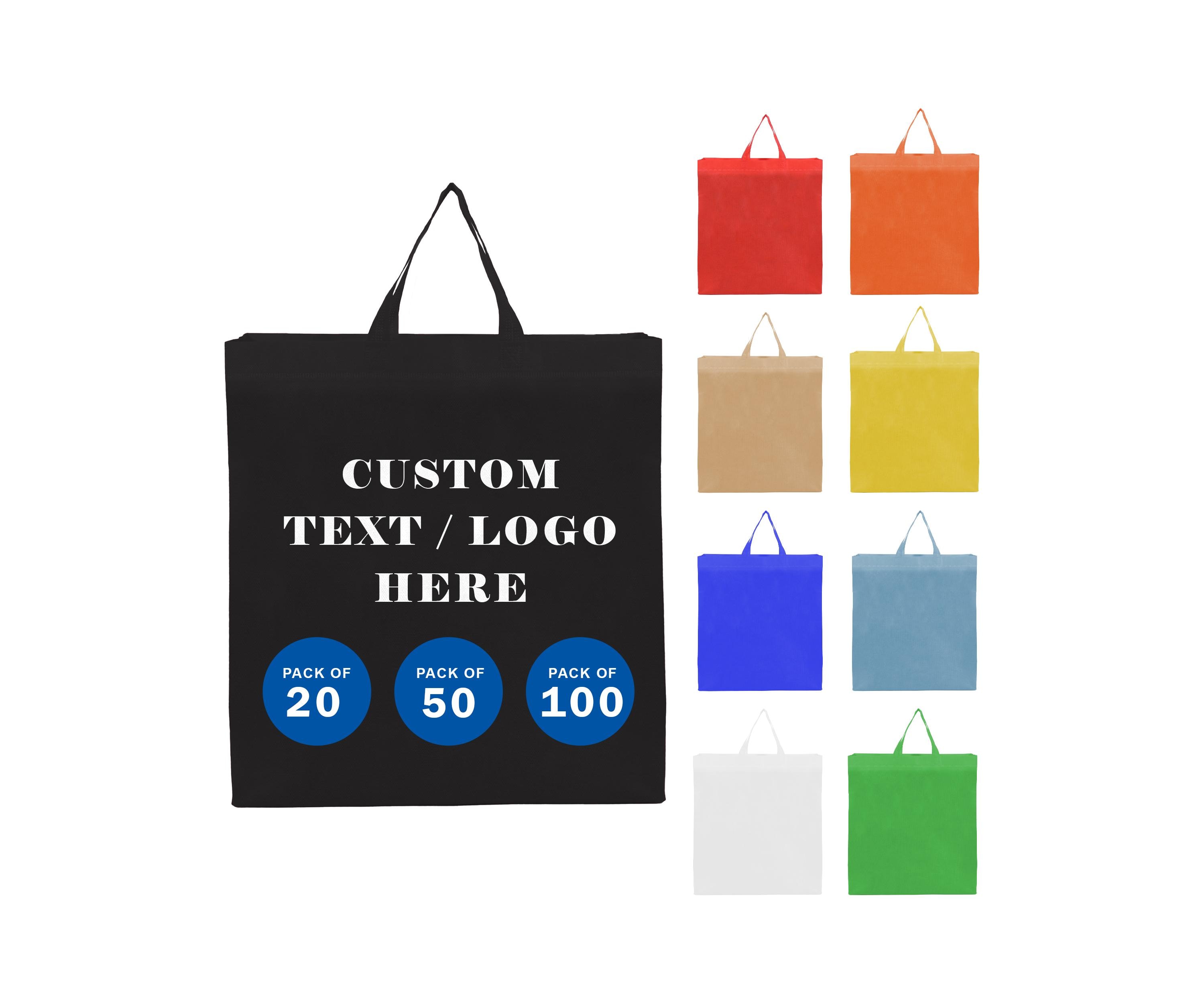 Custom Logo Non Woven Tote Bags Bulk, Personalized Reusable Shopping ...