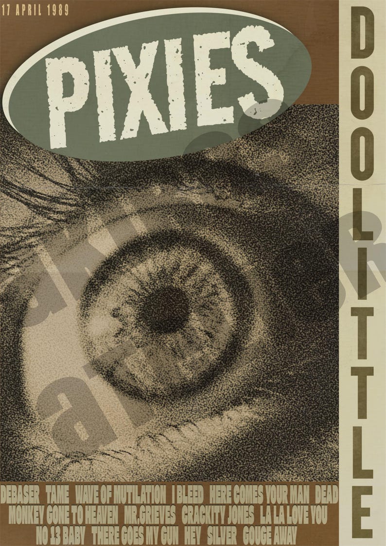 Pixies 80s Rock Band Doolittle Poster for Digital Download - Etsy
