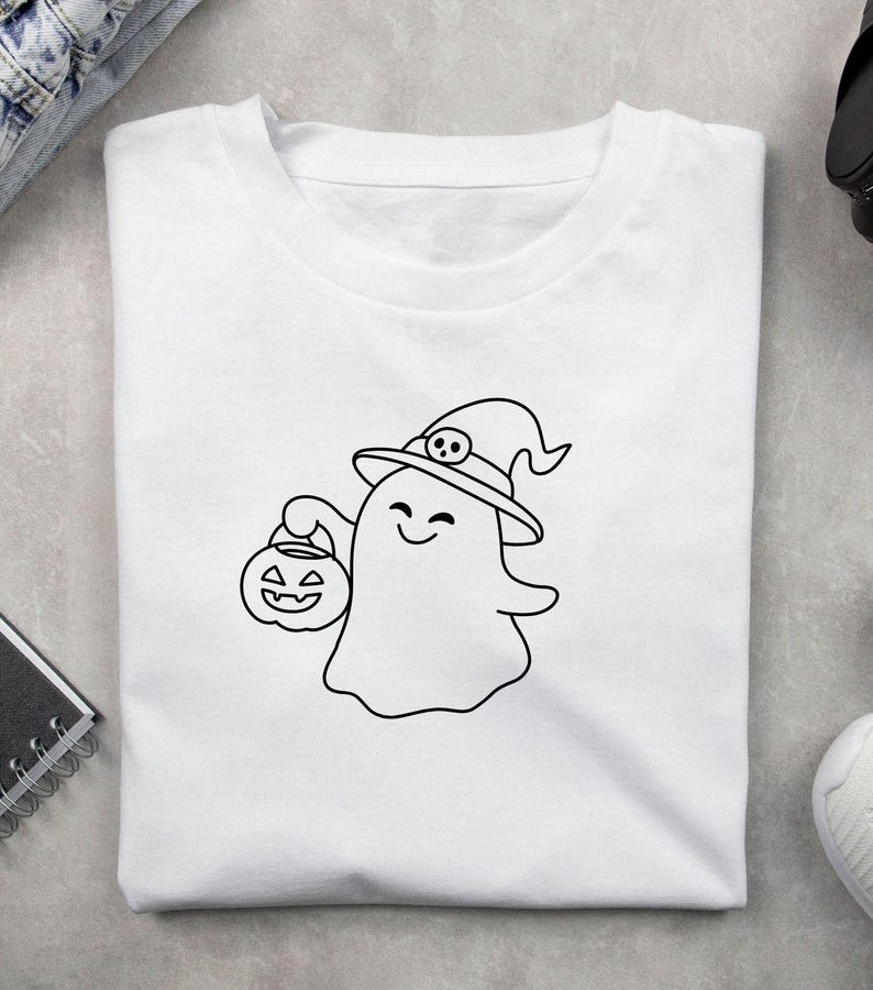 Cute Ghost SVG Bundle, Minimalist Halloween Clipart (digital Download ...