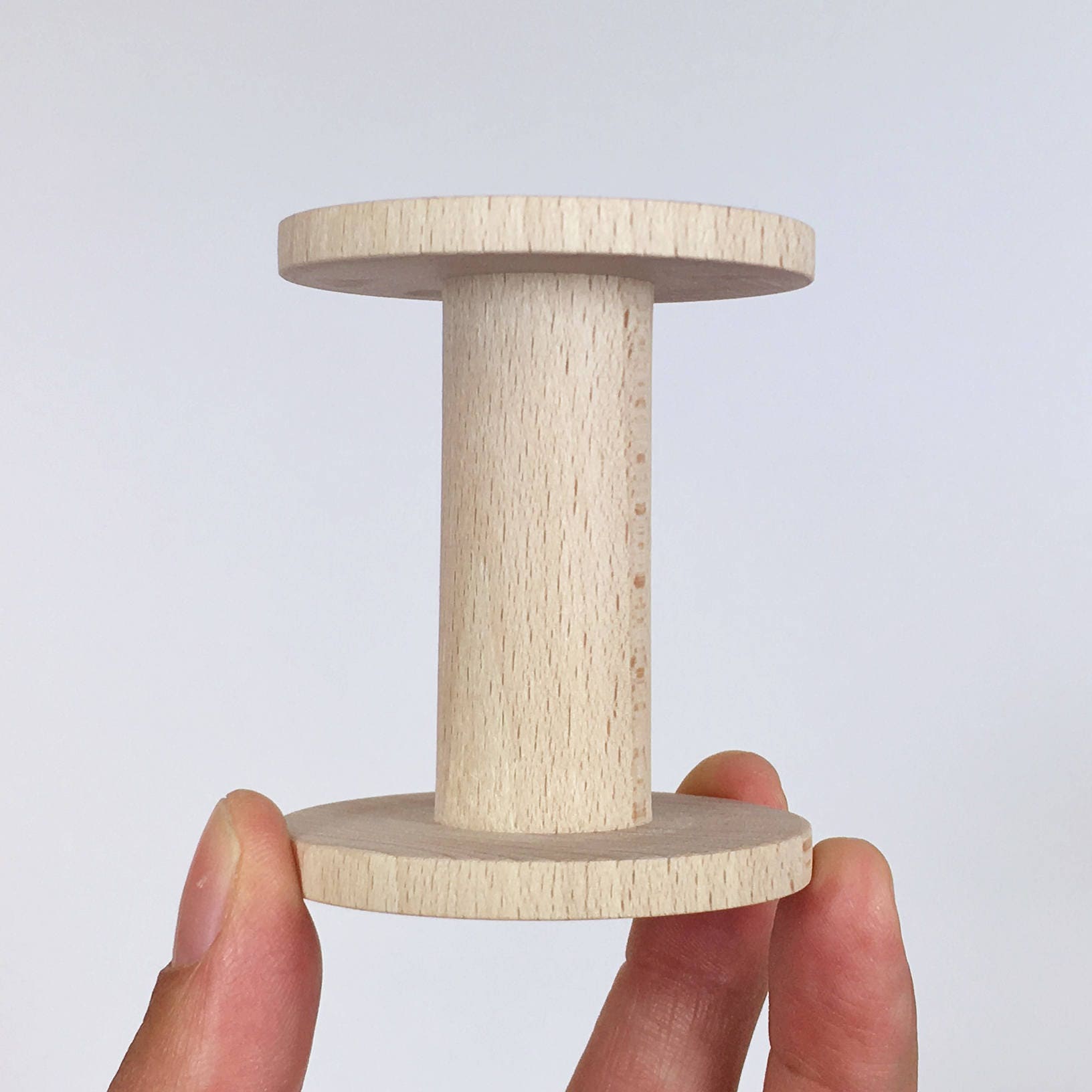 5 Wooden Bobbins / Spools DIY Organize and Decorate Made - Etsy