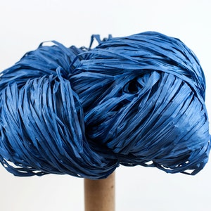 Blue Paper Raffia - Paper Ribbon: 260 Yards (240m) - Fiber Arts, Knit ...