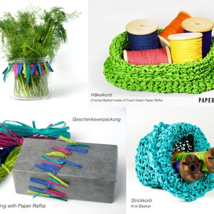 Teal Paper Raffia - Paper Ribbon: 260 Yards (240m) - Fiber Arts, Knit ...