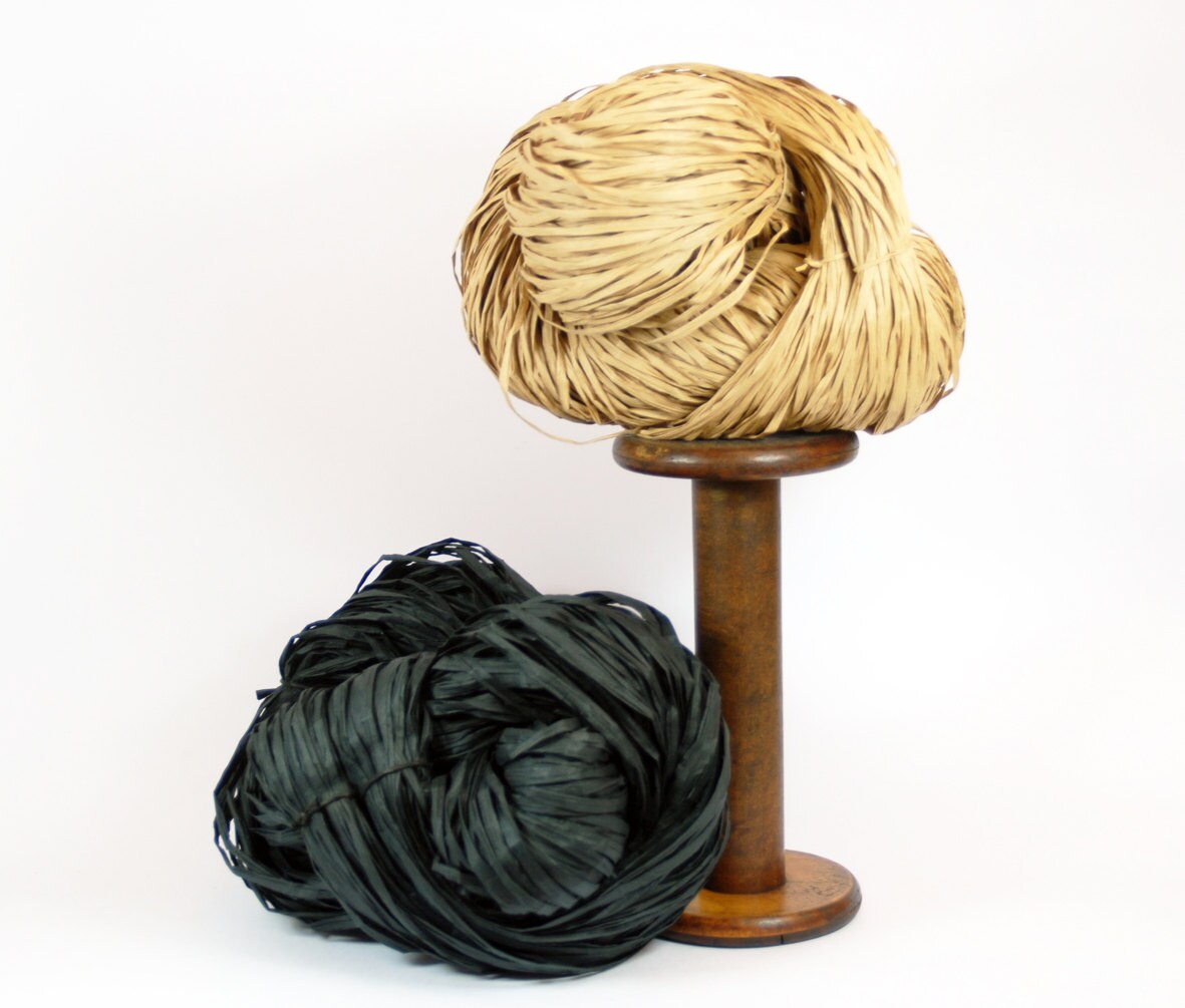 Black Paper Raffia Paper Ribbon: 260 yards 240m Fiber | Etsy