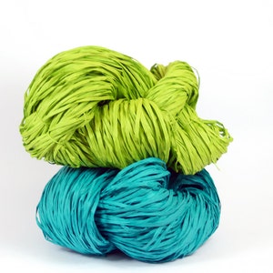 Teal Paper Raffia - Paper Ribbon: 260 Yards (240m) - Fiber Arts, Knit ...