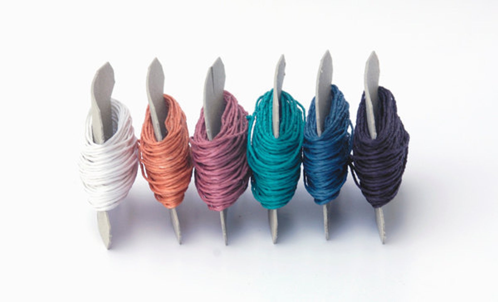 Paper Yarn Paper Twine Set of 6 Dusty Pop Colors 6 X 11 | Etsy