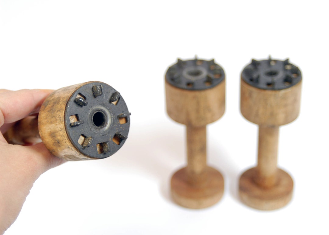 3 Old Gear Bobbins - Vintage Spools - Photo Props, Storage and ...