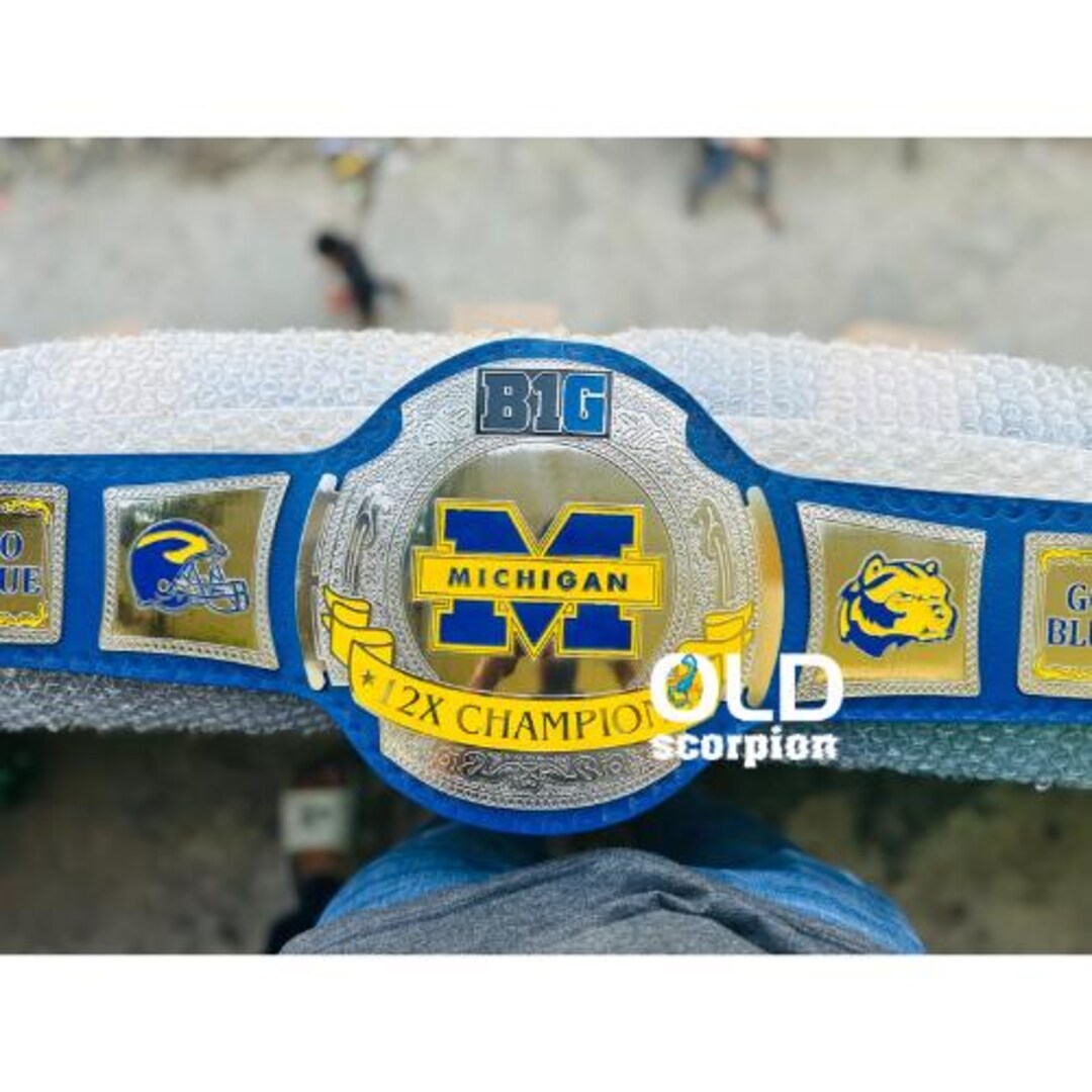Michigan Championship Replica Title Belt 2MM Brass - Etsy