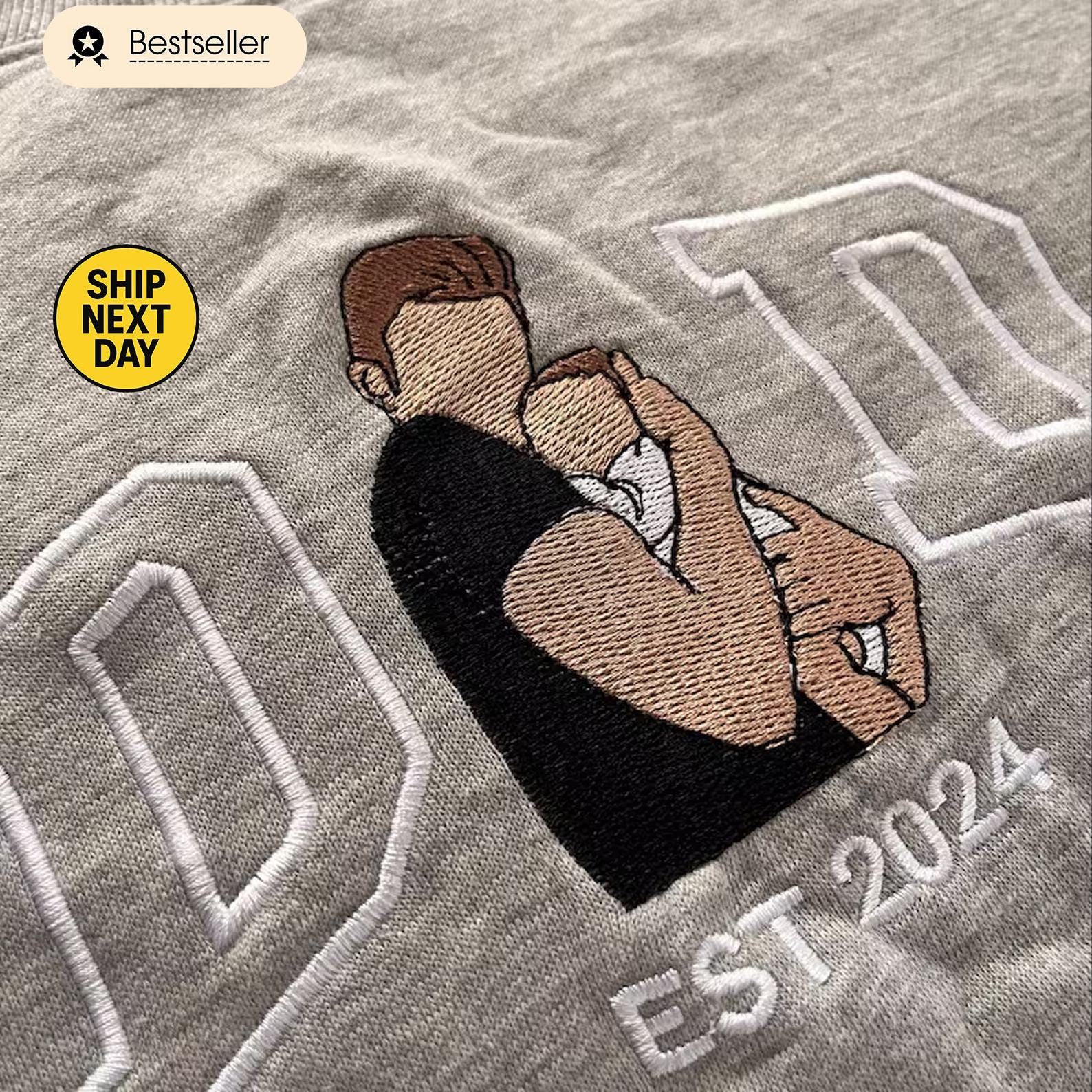 Embroidered Dad Shirt - Custom Embroidered Father Tshirt, Custom Father ...