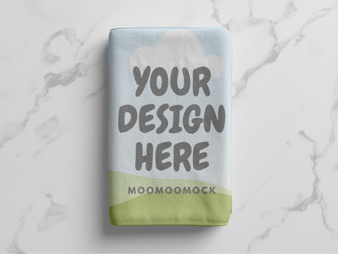 Towel Mockup - Canva Drag and Drop (digital Download, PDF and PNG Files ...