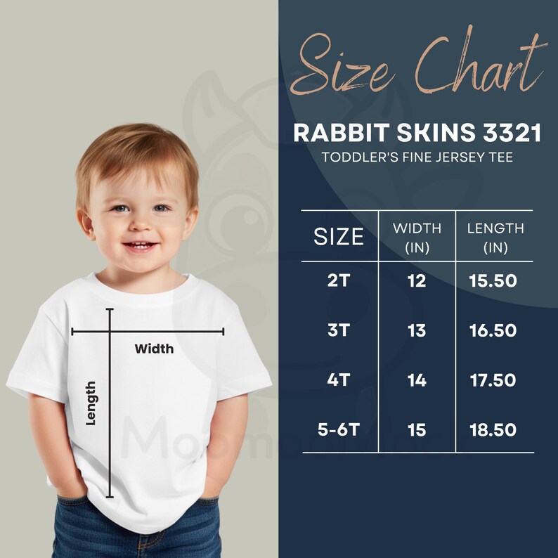 Rabbit Skins 3321 Size Chart - Toddler's Fine Jersey Tee (digital ...