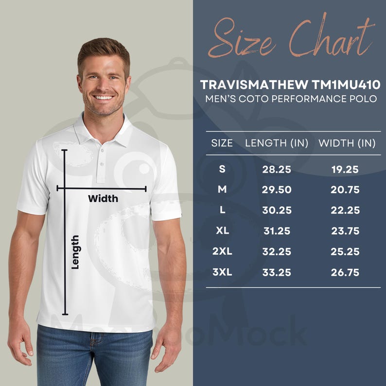 Travismathew TM1MU410 Size Chart - Men’s Coto Performance Polo (digital ...