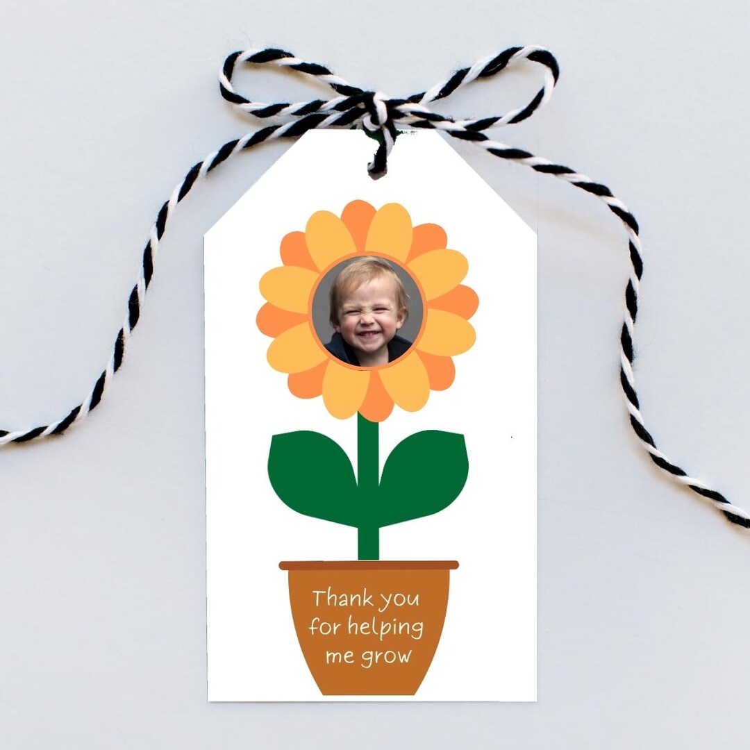 Personalized Teacher Gift Tag – Editable Canva Template, End of Year or ...