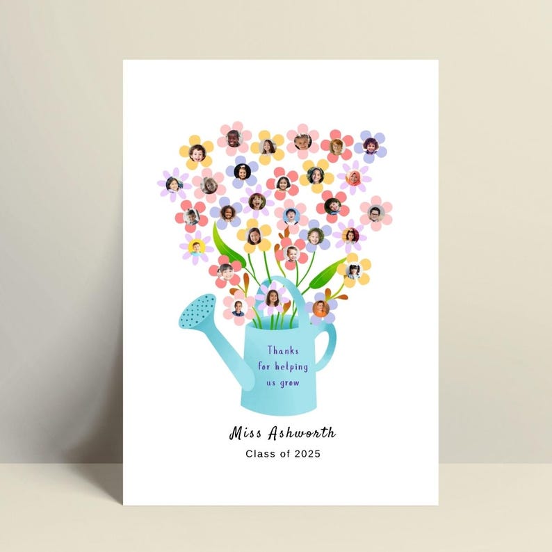 Editable Teacher Photo Gift – Thank You for Helping Us Grow – Class ...