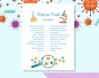 Lab Week 2025 Riddles Sheet, Ready to Print Instant Download, Printable ...
