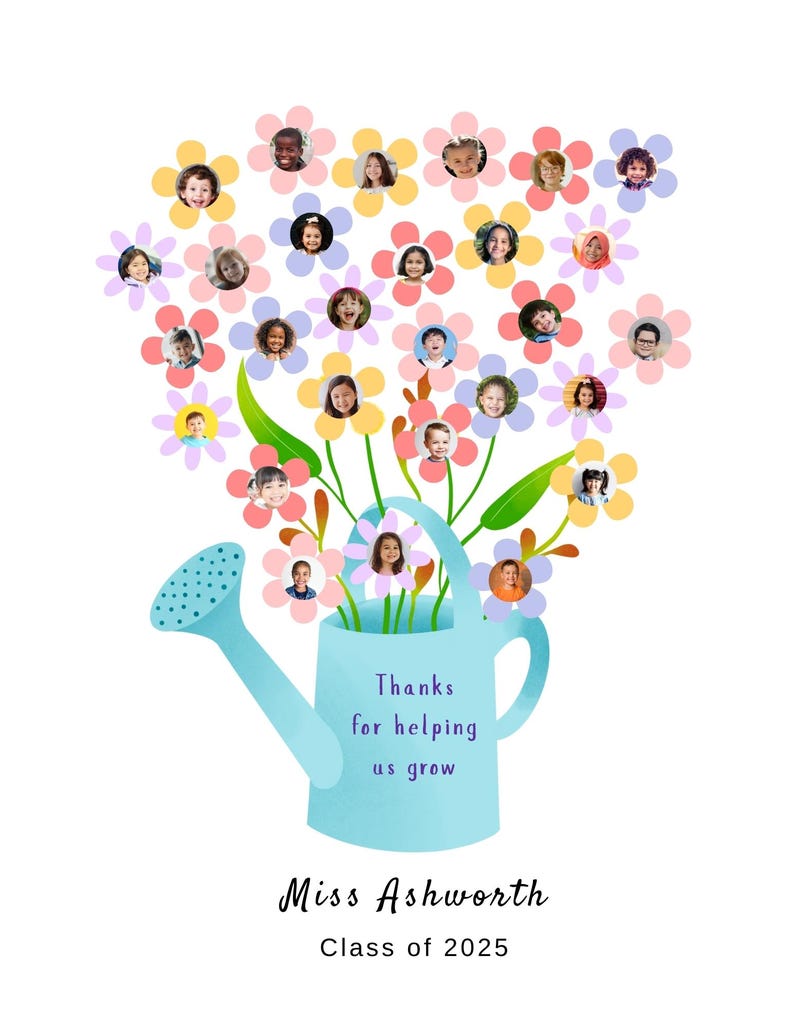 Editable Teacher Photo Gift – Thank You for Helping Us Grow – Class ...