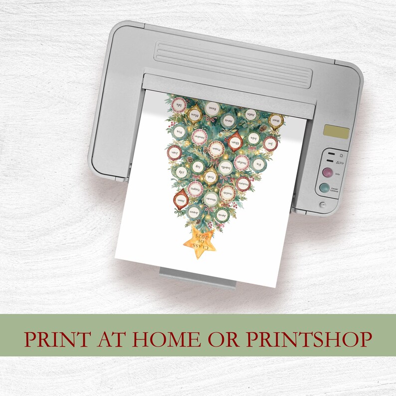 Personalized Christmas Tree Gift With Student Names, Teacher Holiday ...