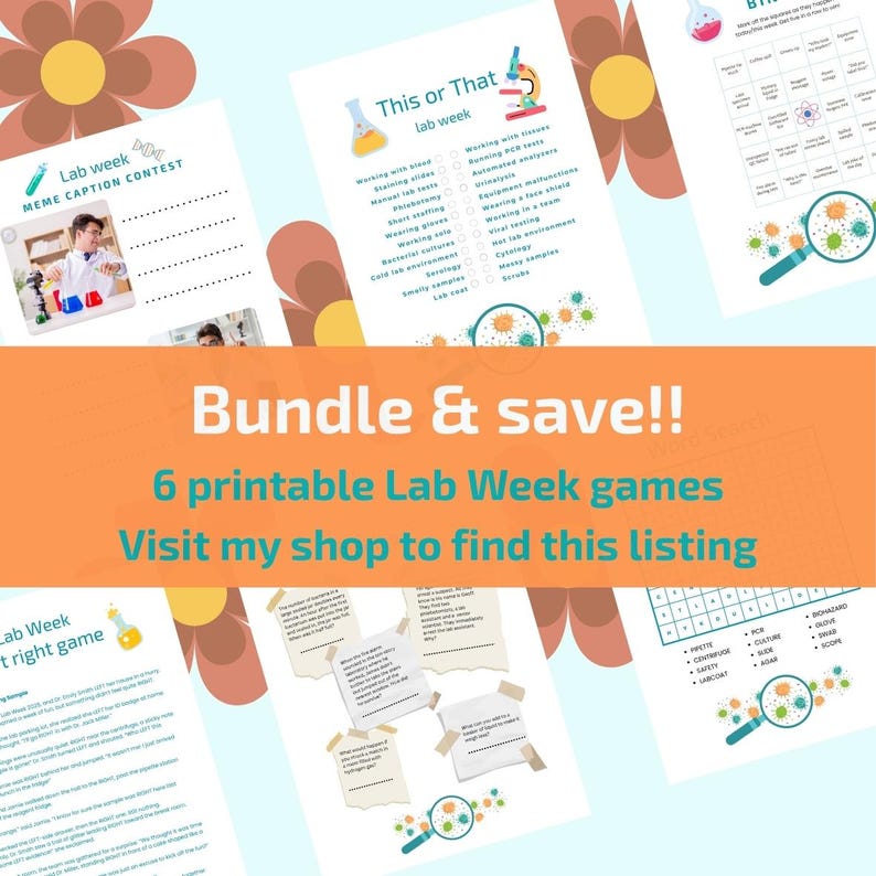 Lab Week 2025 Left Right Game, Ready to Print Instant Download ...