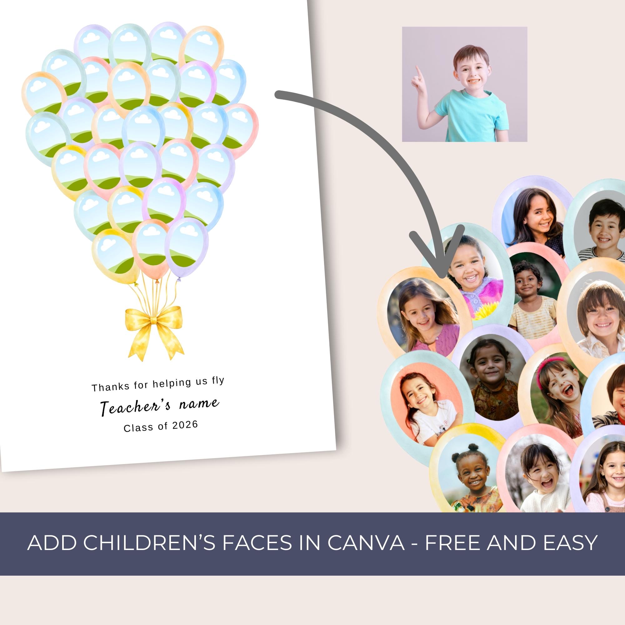 Editable Teacher Photo Gift From Whole Class, A4 or A5 End of Year ...