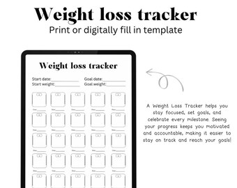 Pink and Green Weight Loss Tracker - Etsy