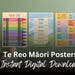 Printable Te Reo Māori Poster. Educational New Zealand Classroom PDF ...
