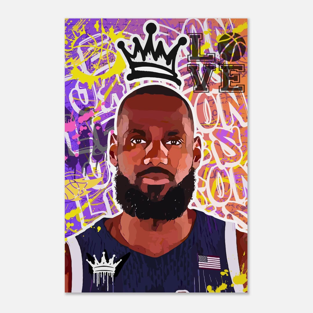 Lebron Graffiti Los Angeles Basketball Poster | Unique Fine Art Print ...