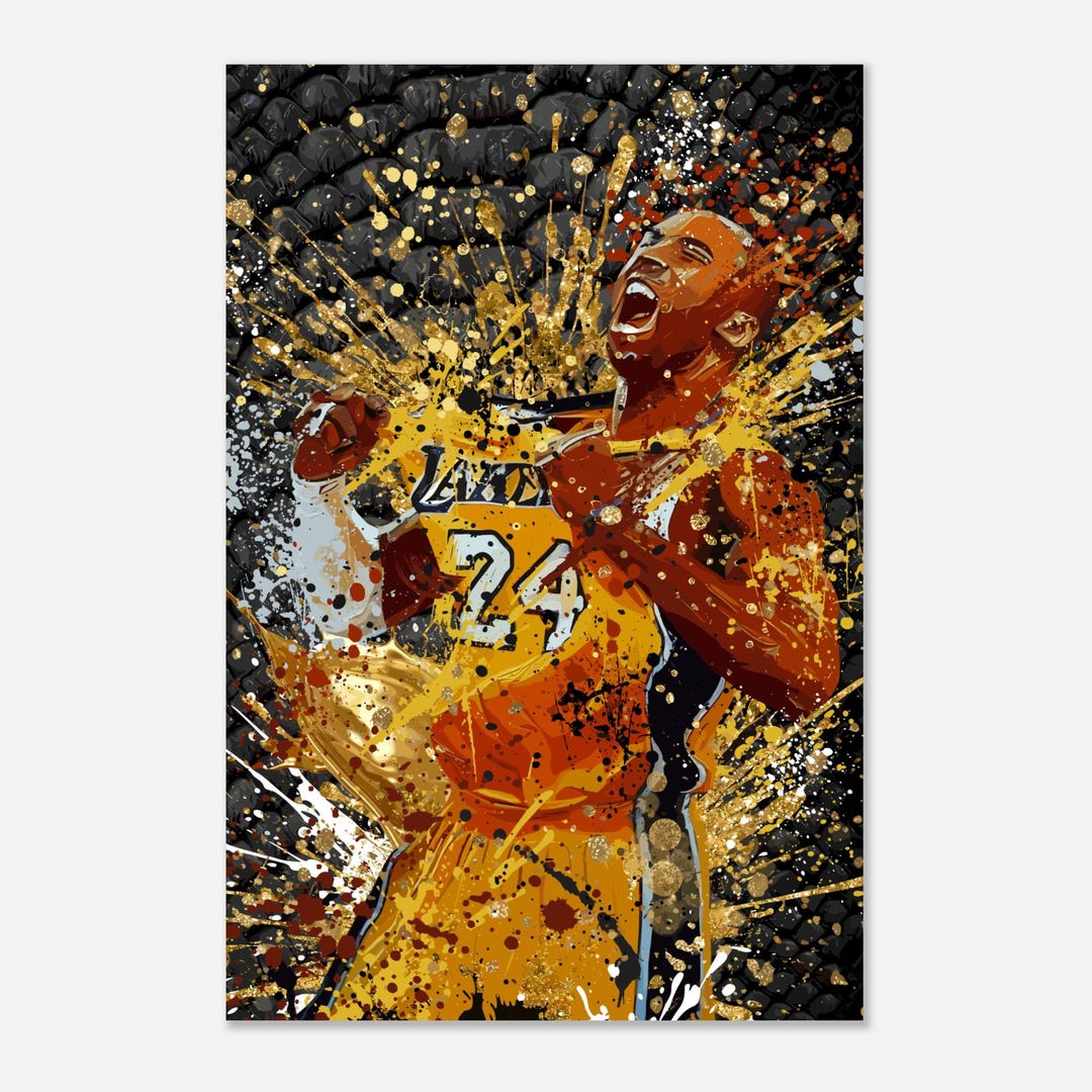 Kobe Bryant Abstract Art Poster - Premium Matte Print - Perfect Gift ...