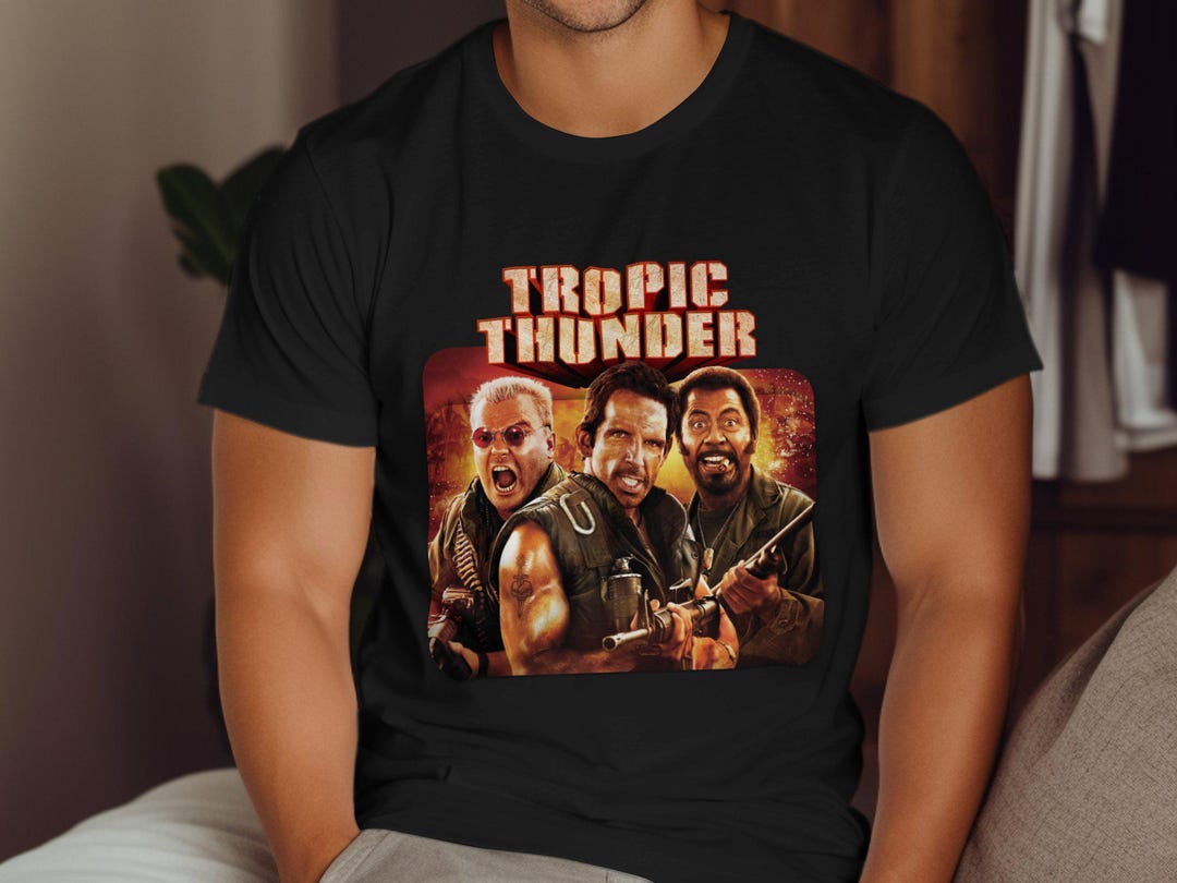 Tropic Thunder T-shirt - Ben Stiller Jack Black Robert Downey Jr. Tee ...