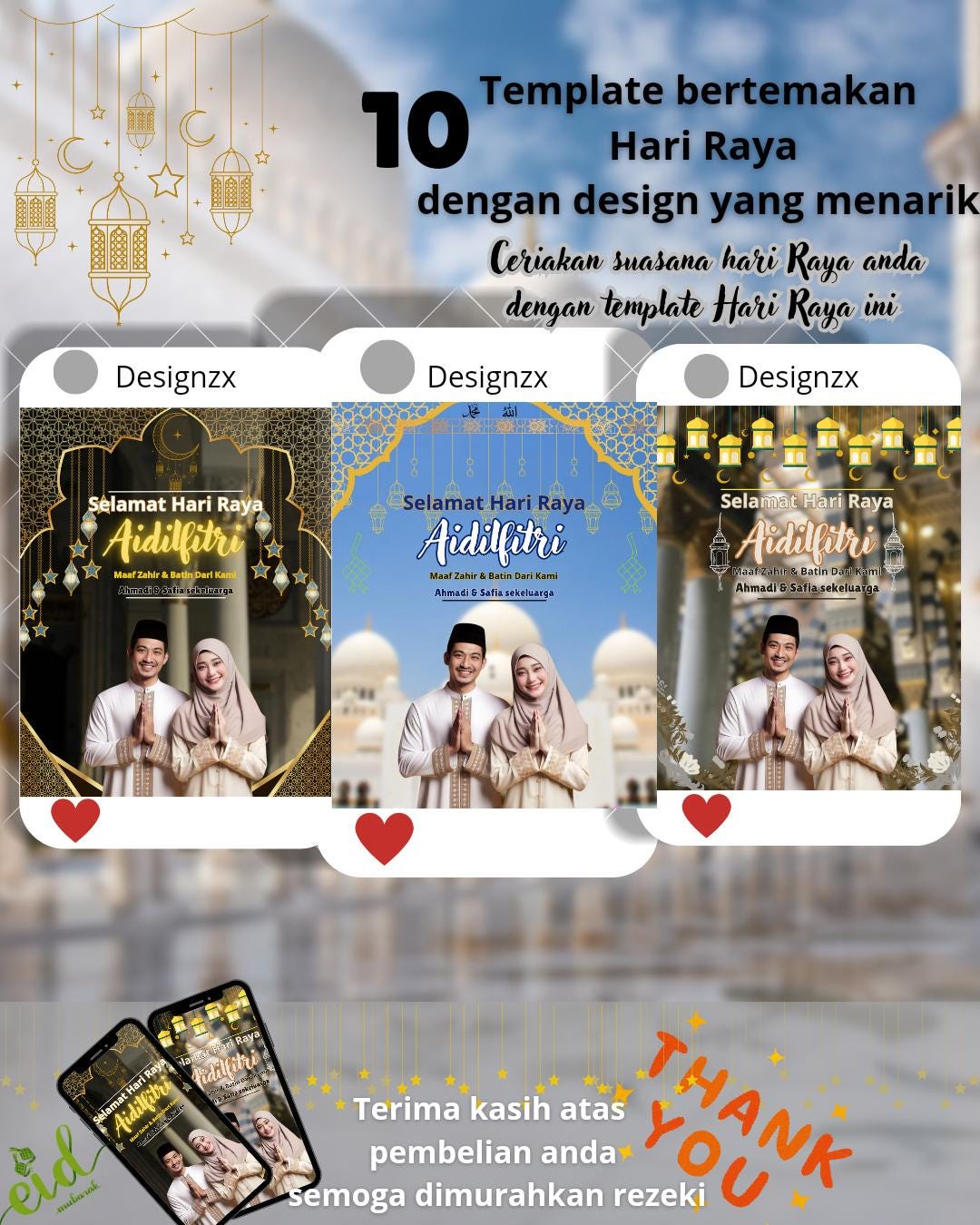 Template Poster Raya Digital - Etsy