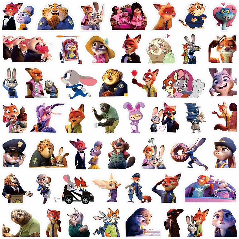 10/30/85pcs Disney Zootopia 2 Anime Judy Nick Stickers Funny Cartoon ...