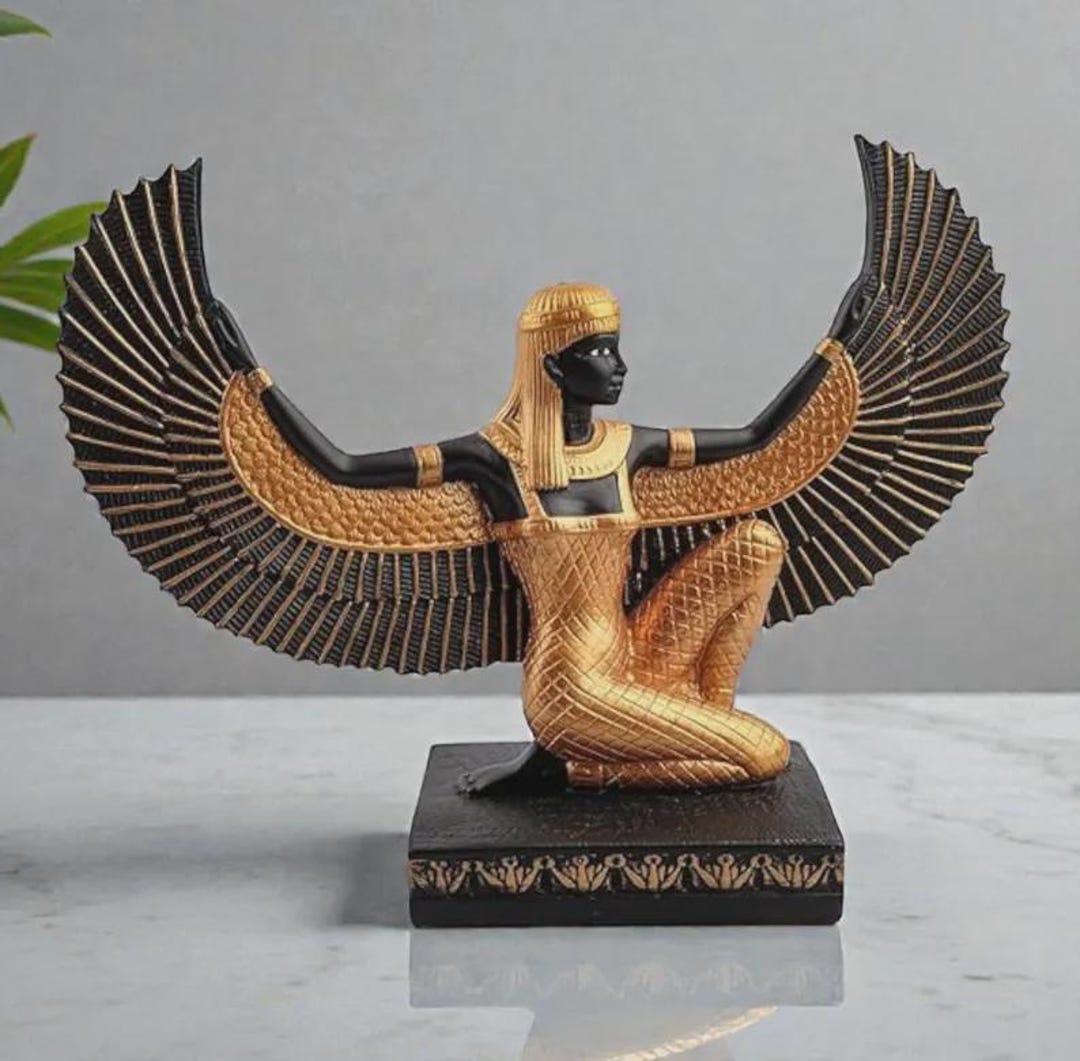 Egyptian Goddess Isis Statue With Wings | Handmade Ancient Egyptian ...