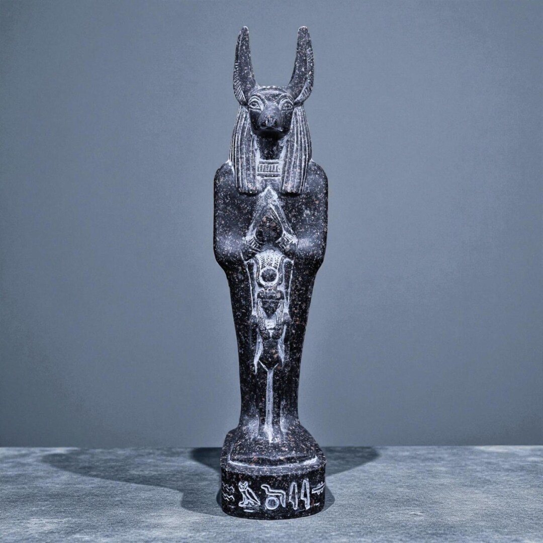 Anubis Statue Ancient Egyptian God Anubis Statue Black Granite | Hand ...
