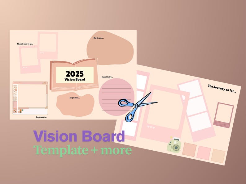 Printable Vision Board 2025 - Etsy