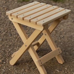 DIY Folding Stool Plan: Woodworking Project Template - Etsy