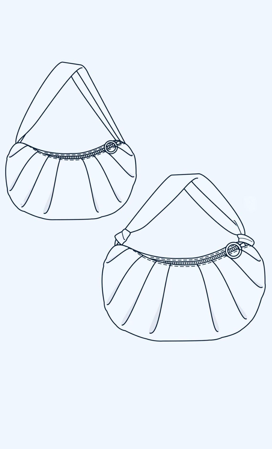 Croissant Bag Sewing Pattern: Easy Print A4 PDF - Etsy