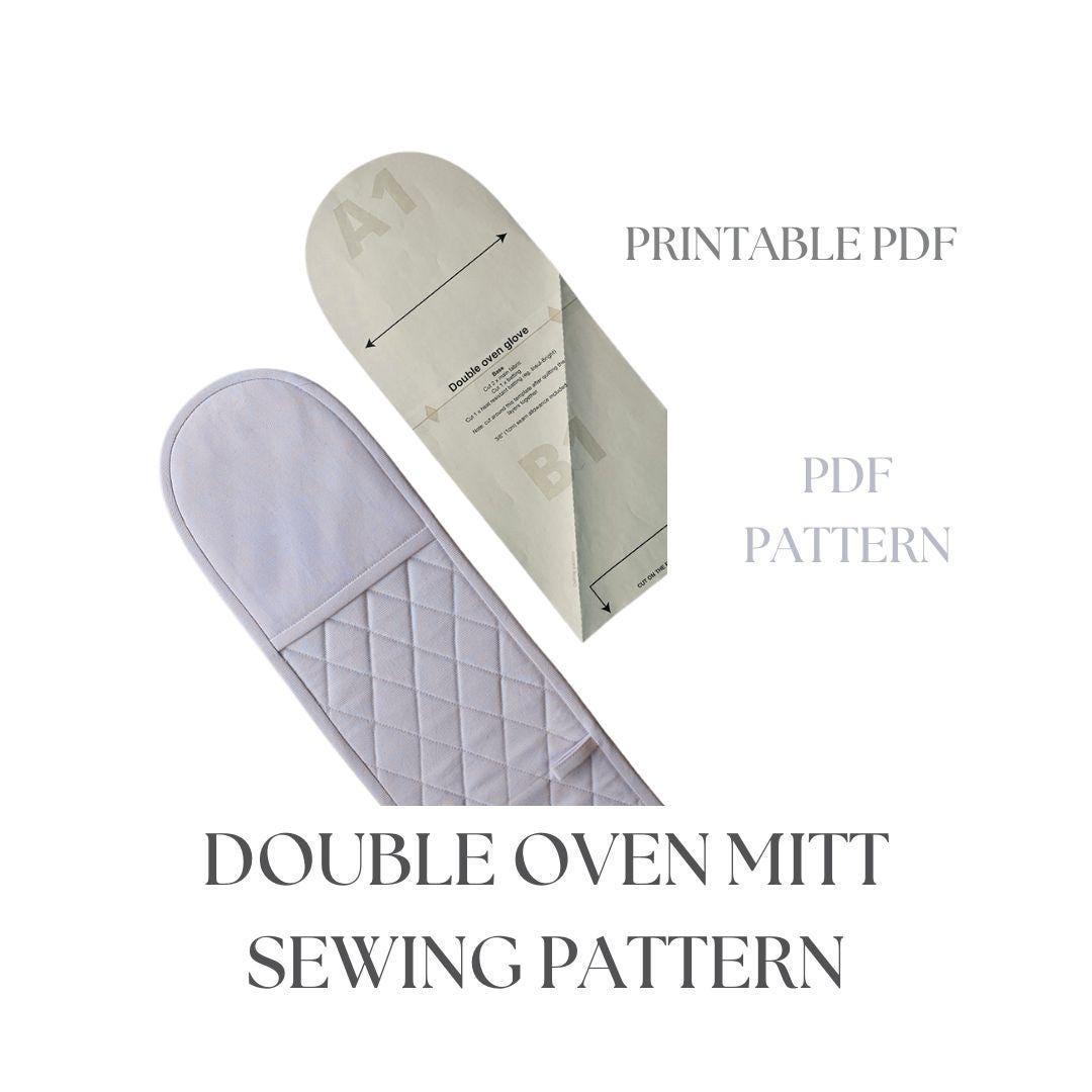 Double Oven Glove Sewing Pattern, Oven Mitt Pattern, Oven Glove Pattern ...